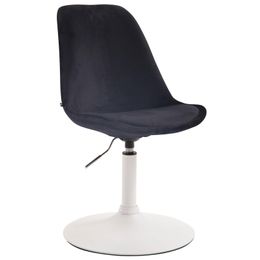 CLP Esszimmerstuhl Maverick Samt I H&ouml;henverstellbarer Lehnstuhl I Drehstuhl Mit Trompetenfu&szlig; I Sitzh&ouml;he Von Ca. 43 - 48 cm