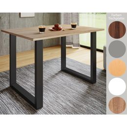 Vcm Premium Holz Esstisch H. 76 x B. 80 x T. 50 cm K&uuml;chentisch Speisetisch Tisch Xona U