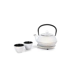 ECHTWERK Teeservice aus Gusseisen creme 0,8L
