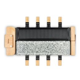 H.Koenig Raclette-Ger&auml;t f&uuml;r 8 Personen, WOD360,180 &deg; drehbar, abnehmbare Platten, 8 Pfannen und 8 Pfannenwender aus Holz, 1400 W