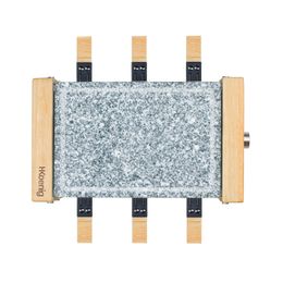 H.Koenig Multifunktionsger&auml;t f&uuml;r 6 Personen, WOD6, professionell, 900 W, K&auml;seschaber, Fondue, Naturstein, Granitstein, abnehmbare Platte