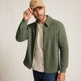 LANDS' END Stretchcord-Hemdjacke f&uuml;r Herren, Herren, size: regular, Gr&uuml;n, Polyester/Polyester-Mischung, by Lands' End