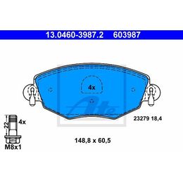 ATE Bremsensatz, Scheibenbremse Bremsen-Set VA + HA SIZW2NA6A2 Hinterachse voll 280mm 12mm f&uuml;r Ford JAGUAR