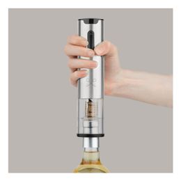 Les Petits Champs Elektrischer Wein&ouml;ffner WOP660 / LED-Lichtanzeige / Edelstahl / schnelle Flaschen&ouml;ffnung / USB-Aufladung