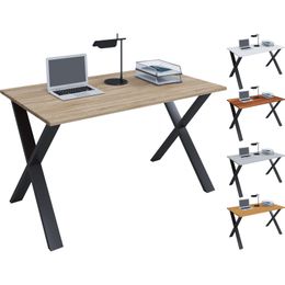 Vcm Holz Schreibtisch H. 76 x B. 80 x T. 50 cm Computertisch schlicht F&uuml;&szlig;e aus hochwertigem Metall Arbeitstisch B&uuml;rom&ouml;bel - Lona U