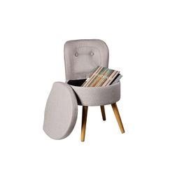 ECHTWERK Kleiner Sessel/Hocker "VINCE" - grau