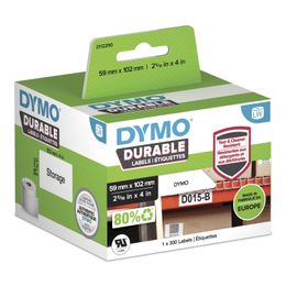 Dymo&reg; Original Hochleistung Etikett f&uuml;r LabelWriter&trade;, Kunststoff - weiss - permanent haftend, widerstandsf&auml;hig, 1 x 300 Etiketten