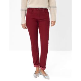 Brax Damen Five-Pocket-Hose Style CAROLA MULBERRY, dunkelrot, Gr. 44K