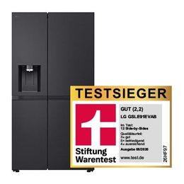 LG SidebySide K&uuml;hlschrank (EEK B, 623L, 179cm hoch) mit Eis, Crushed Ice und Wasserspender & internem Wassertank GSLE91EVAB GSLE91EVAB