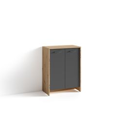 ByLiving Schuhschrank BEN, Breite 63 cm, Artisan Eiche (Eiche-Optik)/anthrazit