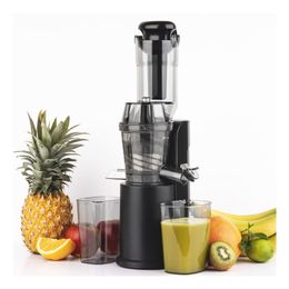H.Koenig Vertikale Kompakt-Saftpresse GSX16 / 0,8 L / Edelstahl / BPA-frei / sanfter Druck / langsame Rotation / ger&auml;uschlos / 250 W