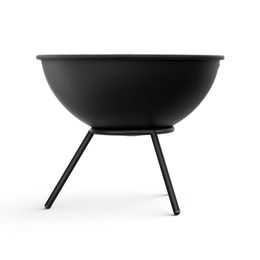 Klarstein Fireball Niedrige Feuerschale Funkenschutz Korrosionssicher Robust 43 cm Schwarz