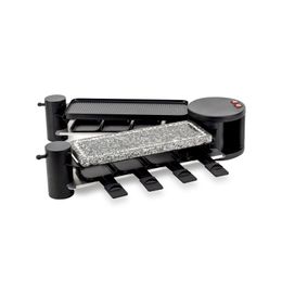 H.Koenig RP360 Raclette / 8 Personen / 4 Funktionen / 360&deg; Drehgelenk / klappbar / 1200 W / Schwarz