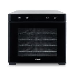 H.Koenig DSY900 D&ouml;rrger&auml;t, Obst, Gem&uuml;se, Kr&auml;uter, 6 herausnehmbare Trocknerplatten, variable Thermostat von 35 &deg; bis 75 &deg;C, Touchscreen, 650 W