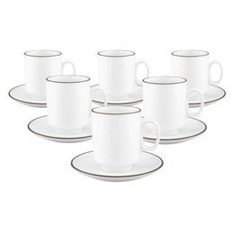 Seltmann Weiden Kaffeebecher mit Untertassen Sento Home Pure Lines 400 ml 6er Set