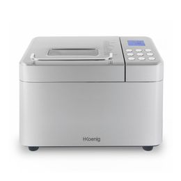 H.Koenig BAKE440 Brotmaschine, 3 Brotgr&ouml;&szlig;en, Startvorwahl/Warmhaltefunktion, abnehmbarer Beh&auml;lter, antihaftbeschichtet, LCD-Display, 600 W
