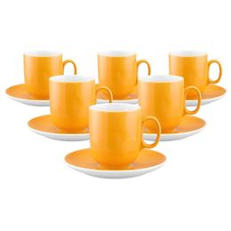Seltmann Weiden Kaffeebecher mit Untertassen Sento Home Pure Colors 400 ml 6er Set