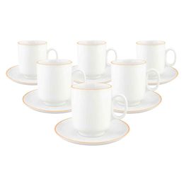 Seltmann Weiden Kaffeebecher mit Untertassen Sento Home Pure Lines 400 ml 6er Set