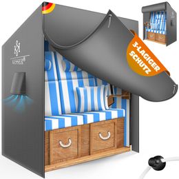 Kesser&reg; Premium Strandkorb Schutzh&uuml;lle mit Bel&uuml;ftungs&ouml;ffnungen, Strandkorbh&uuml;lle Wasserdicht, Winterfest UV-Best&auml;ndiges, Schwerlast Rei&szlig;fest 600D Oxford Gewebe Abdeckung (135x100x160/150cm)