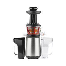 H.Koenig GSX12 Entsafter / Slow juicer / 1 L Fassungsverm&ouml;gen / 400 W / Tropfstopsystem / mit Tresterbeh&auml;lter / Edelstahl / schwarz