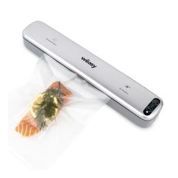 WEASY W&euml;asy Vakuumierger&auml;t SIL85 / 30 cm / Edelstahl / professionelle Aufbewahrung von Lebensmitteln trocken & feucht / 10 waschbare Beutel / 85 W