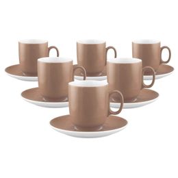 Seltmann Weiden Kaffeebecher mit Untertassen Sento Home Pure Colors 400 ml 6er Set