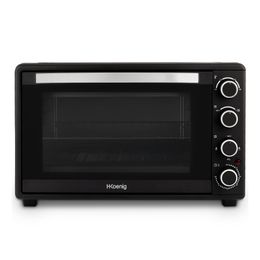 H.Koenig elektrischer Mini-Backofen FO45, 45 Liter, Multifunktionell, Leistungsstark 1500W, 6 Modi