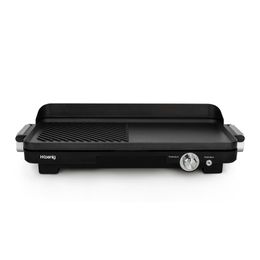 H.Koenig Grill und Plancha GRX330 / Elektrisch und kompakt / F&uuml;r drinnen und drau&szlig;en / Antihaftbeschichtung / Fleisch, Fisch, Gem&uuml;se