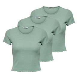 Only ONLEMMA SHORT TOP 3P Damen T-Shirt