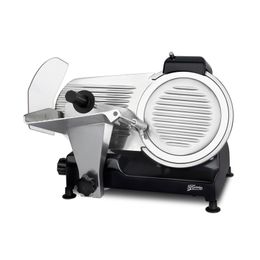 H.Koenig Elektrischer Alleschneider MSX252, professionell, Schnitt 0-12 mm, italienische Klinge 25 cm, eingebauter Sch&auml;rfer, 282 rpm, Schwarz