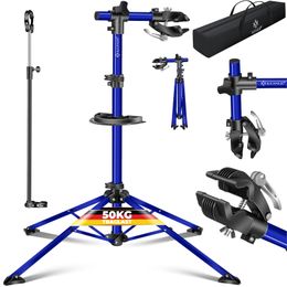 Kesser&reg; Fahrradmontagest&auml;nder Profi 50kg - 360&deg; drehbar f&uuml;r E-Bike, Mountainbike & Fahrrad, h&ouml;henverstellbarer Reparaturst&auml;nder, mit Werkzeugablage, Tragetasche & Schnellspanner