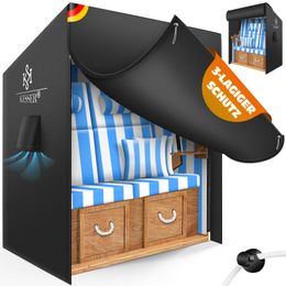 Kesser&reg; Premium Strandkorb Schutzh&uuml;lle mit Bel&uuml;ftungs&ouml;ffnungen, Strandkorbh&uuml;lle Wasserdicht, Winterfest UV-Best&auml;ndiges, Schwerlast Rei&szlig;fest 600D Oxford Gewebe Abdeckung (135x100x160/150cm)