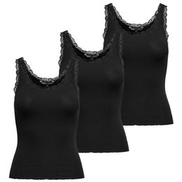 Only ONLSARA SHARAI LIFEW TANK TOP 3P Damen T-Shirt