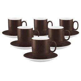 Seltmann Weiden Kaffeebecher mit Untertassen Sento Home Pure Colors 400 ml 6er Set
