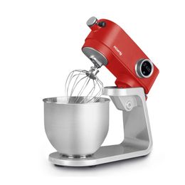 H.Koenig KM124 K&uuml;chenmaschine, professionell, multifunktionell, 5 l, Edelstahl, Mattrot, leistungsstark 800 W, Knetmaschine, 8 Geschwindigkeitsstufen