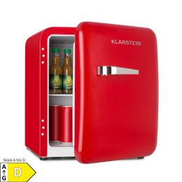 Klarstein Audrey Mini Retro-K&uuml;hlschrank 48l 2 Ebenen Rot 48 Liter