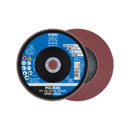 Pferd TOOLS POLIFAN F&auml;cherscheibe PFC 180x22,23 mm konisch A40 SG STEELOX Stahl/Edelstahl (67704185)