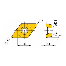 OPTIMUM Ersatzwendeplatten ISO DCMT11T304 Set 5 St&uuml;ck (3441281)