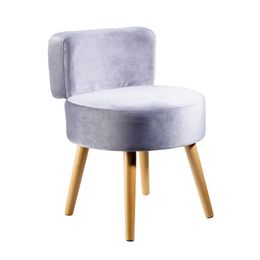 ECHTWERK Kleiner Sessel/Hocker "Milo" - grau