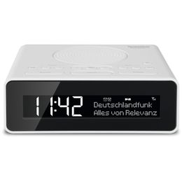 Technisat DIGITRADIO 51 DAB+ & UKW Uhrenradio mit Radiowecktimer wei&szlig;