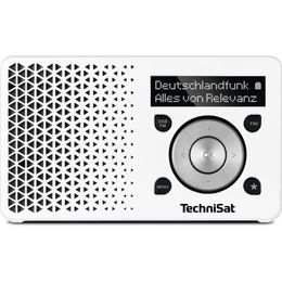 Technisat DIGITRADIO 1 Tragbares DAB+ & UKW-Radio, Akku wei&szlig;/silber