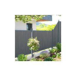 Home Deluxe WPC Sichtschutzzaun CALLADO PREMIUM 2 x Element + 3 x Pfosten - H&ouml;he: 115 cm