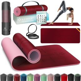 Kesser&reg; Gymnastikmatte mit Tragegurt rutschfest TPE Yogamatte Gepolstert & rutschfest Fitnessmatte , 183 x 61 Trainingsmatte f&uuml;r Fitness Sportmatte, Pilates & Gymnastik Workout extradick