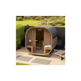 Home Deluxe Outdoor Sauna CUBE DELUXE L - 194 x 220 cm f&uuml;r 4 Personen
