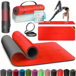 Kesser&reg; Gymnastikmatte mit Tragegurt rutschfest TPE Yogamatte Gepolstert & rutschfest Fitnessmatte , 183 x 61 Trainingsmatte f&uuml;r Fitness Sportmatte, Pilates & Gymnastik Workout extradick