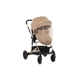 Kikkaboo Moskitonetz Kinderwagen, Insektenschutz, Universalgr&ouml;&szlig;e M&uuml;ckennetz T&uuml;ll beige