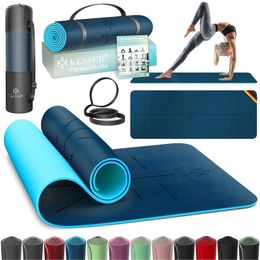 Kesser&reg; Gymnastikmatte mit Tragegurt rutschfest TPE Yogamatte Gepolstert & rutschfest Fitnessmatte , 183 x 61 Trainingsmatte f&uuml;r Fitness Sportmatte, Pilates & Gymnastik Workout extradick