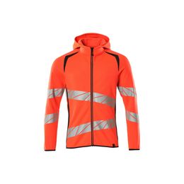 Mascot Sweatshirt mit Kapuze moderne Passform Hi-vis rot/schwarzblau Gr. S (19284-781-22210-S)