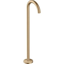 Hansgrohe Axor Uno Fertigmontageset 38412140 Wanneneinlauf bodenstehend, gebogen, Ausladung 226mm, brushed bronze