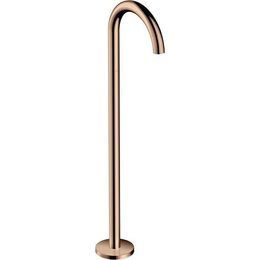 Hansgrohe Axor Uno Fertigmontageset 38412300 Wanneneinlauf bodenstehend, gebogen, Ausladung 226mm, polished red gold